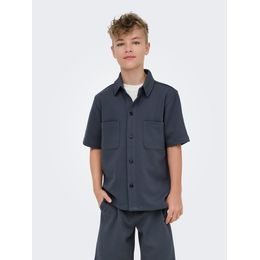 ONLY & SONS Junior Hemd "New" in Dunkelblau - 51% | Gr&ouml;&szlig;e 152 | Kinder-blusen-hemden