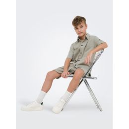ONLY & SONS Junior Hemd "New" in Beige - 48% | Gr&ouml;&szlig;e 134 | Kinder-blusen-hemden