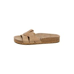 billowy Leder-Pantoletten in Beige - 43% | Gr&ouml;&szlig;e 41 | Damen-pantoletten