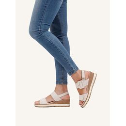 Caprice Leder-Sandaletten in Creme - 34% | Gr&ouml;&szlig;e 40 | Damen-sandalen