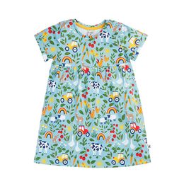 frugi Kleid "Tallie" in Hellblau/ Bunt - 40% | Gr&ouml;&szlig;e 122/128 | Kinderkleider