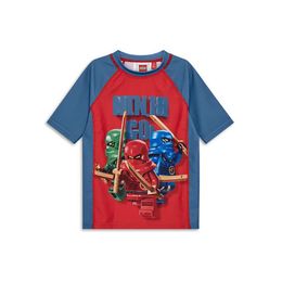 Lego Badeshirt "Waiko" in Rot/ Blau - 51% | Gr&ouml;&szlig;e 104 | Kinder-bademode