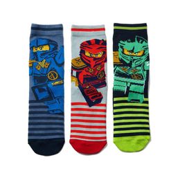 Lego 3er-Set: Socken "Waiko" in Blau/ Grau/ Gr&uuml;n - 26% | Gr&ouml;&szlig;e 31-33 | Kinder-socken-strumpfhosen