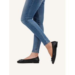 Caprice Leder-Ballerinas in Schwarz - 36% | Gr&ouml;&szlig;e 41 | Damen-ballerinas
