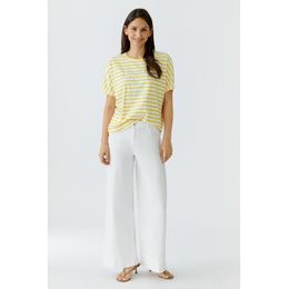 Oui Shirt in Gelb/ Wei&szlig; - 29% | Gr&ouml;&szlig;e 42 | Damen-tops