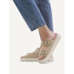 Caprice Leder-Pantoletten in Beige - 35% | Gr&ouml;&szlig;e 41 | Damen-pantoletten