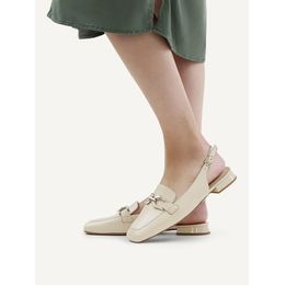 Caprice Leder-Slingballerinas in Creme - 37% | Gr&ouml;&szlig;e 37 | Damen-ballerinas