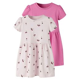 name it 2er-Set: Kleider "Vivia" in Rosa/ Pink - 34% | Gr&ouml;&szlig;e 116 | Kinderkleider