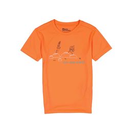 Jack Wolfskin Funktionsshirt "Out And About" in Orange - 62% | Gr&ouml;&szlig;e 104 | Kinder-oberteile