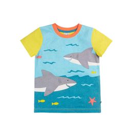 frugi Shirt in Blau/ Gelb/ Bunt - 42% | Gr&ouml;&szlig;e 92/98 | Kinder-oberteile