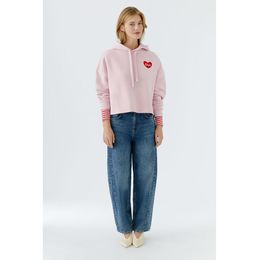 Oui Hoodie in Rosa - 74% | Gr&ouml;&szlig;e 36 | Damen-sweatshirts-jacken