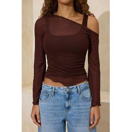 Trendyol Bluse in Braun - 66% | Gr&ouml;&szlig;e M | Damen-blusen