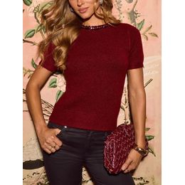 LA Angels Strickbluse in Rot - 55% | Gr&ouml;&szlig;e L | Damen-blusen