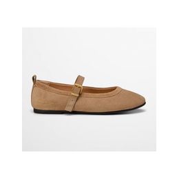 Marc O'Polo Marc O ́Polo Leder-Spangenballerinas in Beige - 42% | Gr&ouml;&szlig;e 40 | Damen-ballerinas