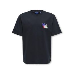 ONLY & SONS Junior Shirt "Euphloric" in Schwarz - 40% | Gr&ouml;&szlig;e 122/128 | Kinder-oberteile