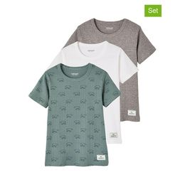 Vertbaudet 3er-Set: Shirt in Blau/ Grau/ Wei&szlig; - 31% | Gr&ouml;&szlig;e 152 | Kinder-oberteile