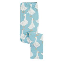 frugi Leggings "Libby" in Hellblau/ Wei&szlig; - 35% | Gr&ouml;&szlig;e 122/128 | Kinderhosen