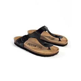 BACKSUN Zehentrenner "Singapore" in Schwarz - 62% | Gr&ouml;&szlig;e 38 | Damen-sandalen