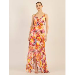 Apart Kleid in Pink/ Gelb - 76% | Gr&ouml;&szlig;e 42 | Damen-kleider