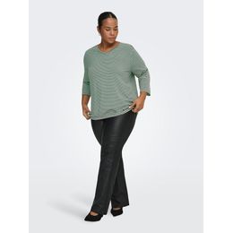Only Longsleeve in Gr&uuml;n/ Wei&szlig; - 67% | Gr&ouml;&szlig;e L-50/52 | Damen-tops
