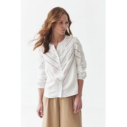 TATUUM Bluse in Wei&szlig; - 48% | Gr&ouml;&szlig;e 40 | Damen-blusen