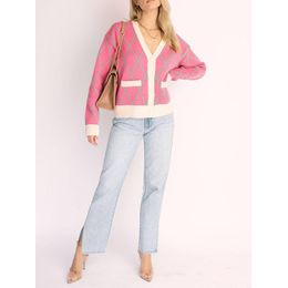 Milan Kiss Cardigan in Rosa - 65% | Gr&ouml;&szlig;e L | Damen-pullover-cardigans