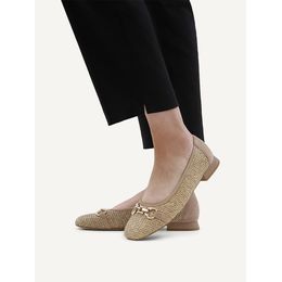 Caprice Leder-Ballerinas in Taupe - 33% | Gr&ouml;&szlig;e 38 | Damen-ballerinas