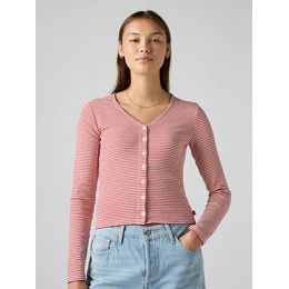 Levi's Levi's Cardigan in Pink/ Wei&szlig; - 42% | Gr&ouml;&szlig;e S | Damen-pullover-cardigans