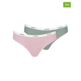 Nur Die 2er-Set: Slips in Gr&uuml;n/ Rosa - 15% | Gr&ouml;&szlig;e 40/42 | Damen-unterteile