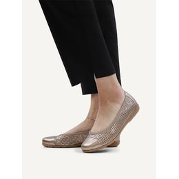 Caprice Leder-Ballerinas in Taupe - 33% | Gr&ouml;&szlig;e 38 | Damen-ballerinas