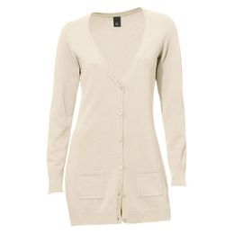Heine Longcardigan in Sand - 76% | Gr&ouml;&szlig;e 34 | Damen-pullover-cardigans