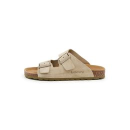 billowy Leder-Pantoletten in Khaki - 36% | Gr&ouml;&szlig;e 42 | Damen-pantoletten
