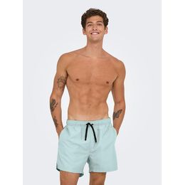 Only & Sons ONLY & SONS Badeshorts "Onsbasile" in T&uuml;rkis - 22% | Gr&ouml;&szlig;e L | Herren-bademode-sport