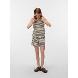 Vero Moda Girl Shorts "Ohia" in Beige/ Schwarz - 44% | Gr&ouml;&szlig;e 128 | Kinderhosen