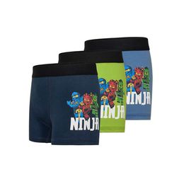 Lego 3er-Set: Boxershorts "Waiko" in Dunkelblau/ Gr&uuml;n/ Blau - 43% | Gr&ouml;&szlig;e 110 | Kinder-waesche