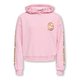 KIDS Only Hoodie "Smile" in Rosa - 40% | Gr&ouml;&szlig;e 146/152 | Kinder-sweatshirts-jacken