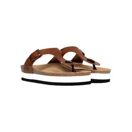 BACKSUN Zehentrenner "Alghero" in Hellbraun - 53% | Gr&ouml;&szlig;e 38 | Damen-sandalen