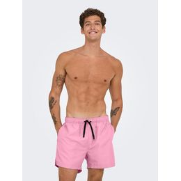 Only & Sons ONLY & SONS Badeshorts "Onsbasile" in Pink - 27% | Gr&ouml;&szlig;e XL | Herren-bademode-sport
