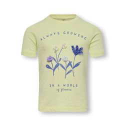 KIDS Only Shirt "Bloom" in Gelb - 41% | Gr&ouml;&szlig;e 122 | Kinder-oberteile