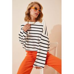 Happiness Istanbul Pullover in Wei&szlig; - 47% | Gr&ouml;&szlig;e S/M | Damen-pullover-cardigans