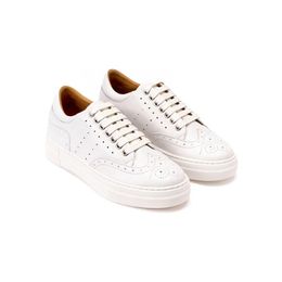 British Passport Leder-Sneakers in Wei&szlig; - 64% | Gr&ouml;&szlig;e 38 | Damen-sneakers