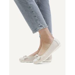 Caprice Leder-Ballerinas in Creme - 39% | Gr&ouml;&szlig;e 42 | Damen-ballerinas