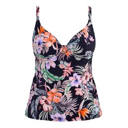 Freya Tankini-Oberteil "Kamala Bay" in Schwarz/ Bunt - 64% | Gr&ouml;&szlig;e 80G | Damen-bademode