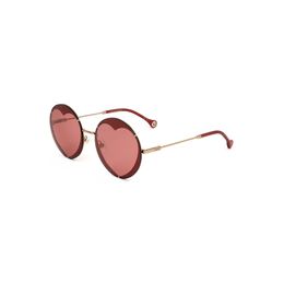 Carolina Herrera Damen-Sonnenbrille in Gold/ Rot - 66% | Gr&ouml;&szlig;e 57 | Damen-brillen