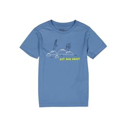Jack Wolfskin Funktionsshirt "Out And About" in Blau - 54% | Gr&ouml;&szlig;e 128 | Kinder-oberteile