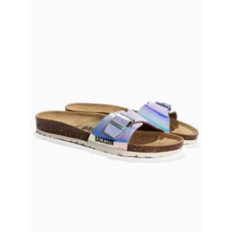 BACKSUN Leder-Pantoletten "Trente" in Bunt - 74% | Gr&ouml;&szlig;e 37 | Damen-pantoletten
