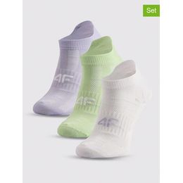 4F 3er-Set: Sportsocken in Lila/ Gr&uuml;n/ Wei&szlig; - 27% | Gr&ouml;&szlig;e 35-37 | Kinder-outdoor-waesche