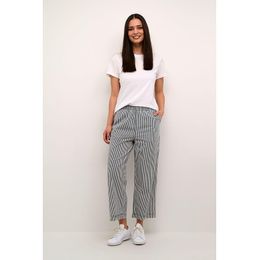 Kaffe Hose in Dunkelblau/ Creme - 48% | Gr&ouml;&szlig;e 38 | Damenhosen