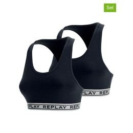 Anson Replay Underwear 2er-Set: Bustiers in Schwarz - 71% | Gr&ouml;&szlig;e M | Damen-bhs