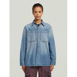 G-Star Raw G-Star Jeans-Hemd - Regular fit - in Blau - 53% | Gr&ouml;&szlig;e M | Damen-blusen